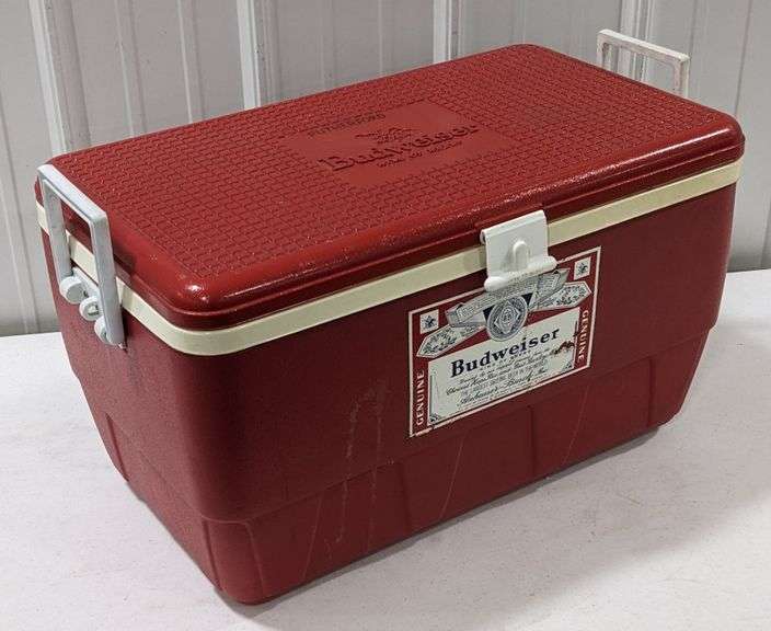Johnny Rutherfords Budweiser Igloo Ice Chest - Kraft Auction Service, LLC