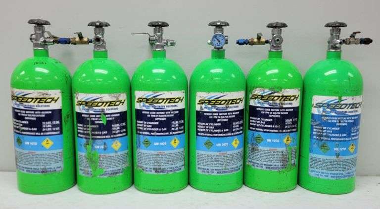 (6) Speedtech 10LB Nitrous Oxide Tanks - Kraft Auction Service, LLC