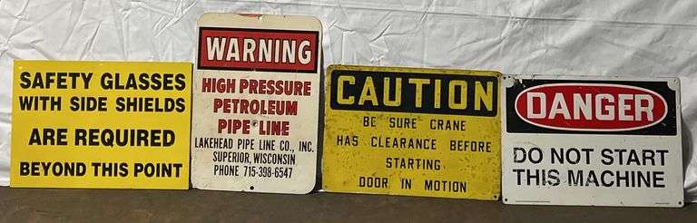 (G) Directional Signs Including Danger , Caution, Warning and more ...