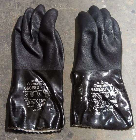 Bag Of Showa ChemRest Rubber Gloves (Size LG) - Kraft Auction Service, LLC