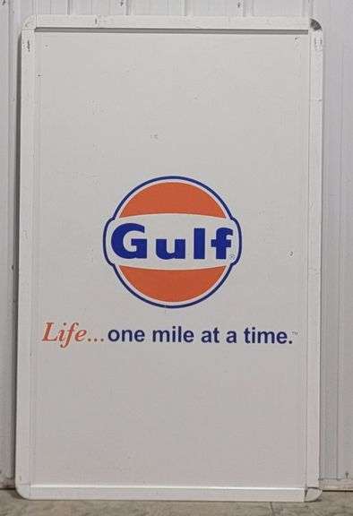 Large Vintage SST Gulf Framed Advertising Sign - Kraft Auction Service, LLC