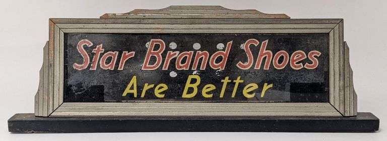 Vintage Star Brand Shoes Lighted Counter Sign - Kraft Auction Service, LLC
