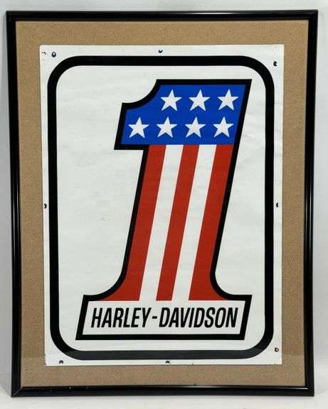 2ft 1970s Harley-Davidson Dealership WIndow Decal - Kraft Auction ...