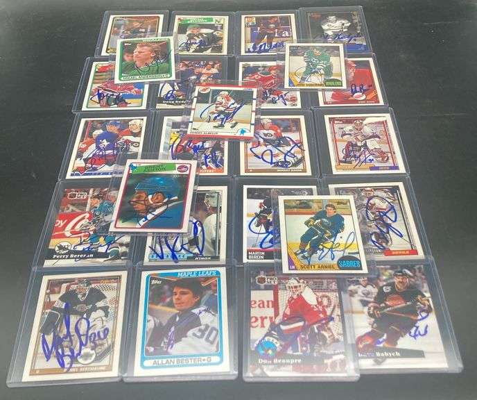 (J) Hockey assorted autograph collector cards JSA certificate 25 cards ...