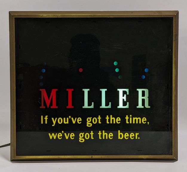 Vintage Miller Beer Bouncing Ball Motion Sign - Kraft Auction Service, LLC