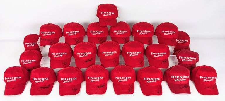 (24) Signed Firestone Racing Snapback Hats - Kraft Auction Service, LLC
