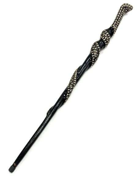 Hand Carved Decorative Snake Wooden Walking Stick - Kraft Auction ...