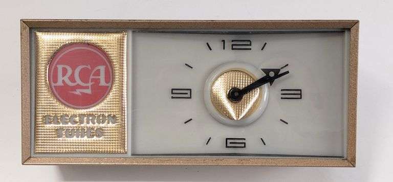 Vintage RCA Tubes Lighted Advertising Clock - Kraft Auction Service, LLC