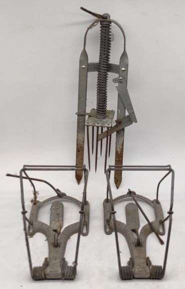 (Z) Vtg. Spring Loaded Plunger Mole Animal Pest Trap & Vtg. Nash Mole ...