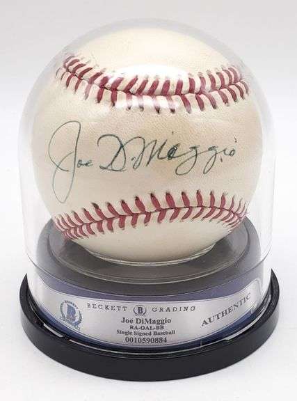 Joe DiMaggio Autographed Baaseball - Kraft Auction Service, LLC
