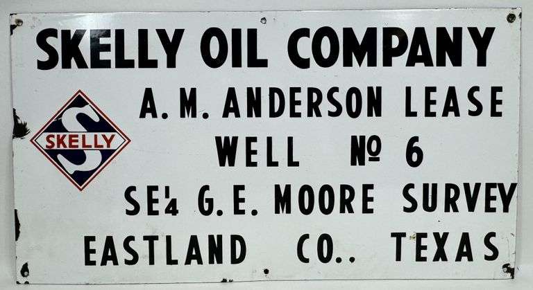 Vintage SSP Skelly Oil Company Well Sign - Kraft Auction Service, LLC