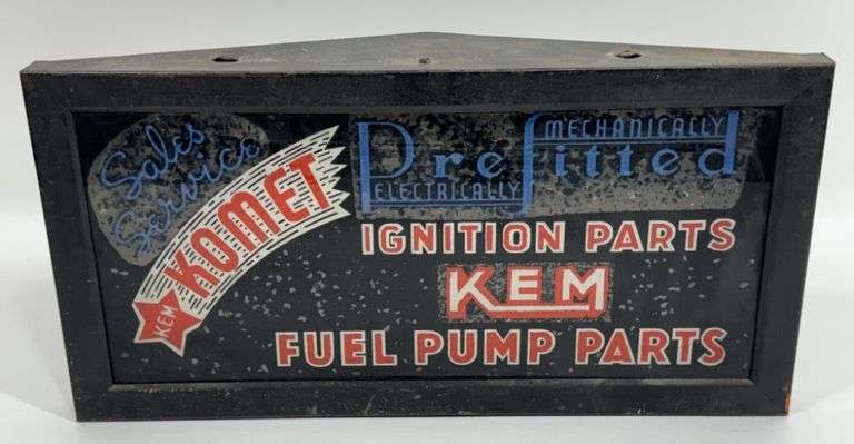 Early ROG Kem Komet Automotive Parts Lighted Sign - Kraft Auction ...