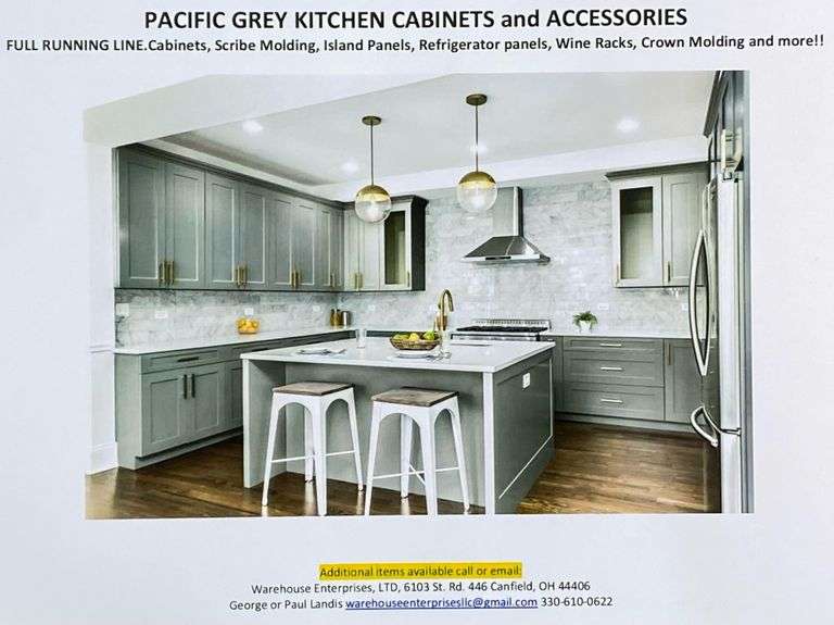 PACIFIC GRAY Premium Kitchen Cabinets - Kraft Auction Service, LLC