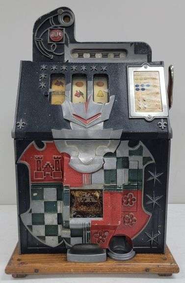 Vintage Mills Castle Front 10 Cent Slot Machine - Kraft Auction Service ...