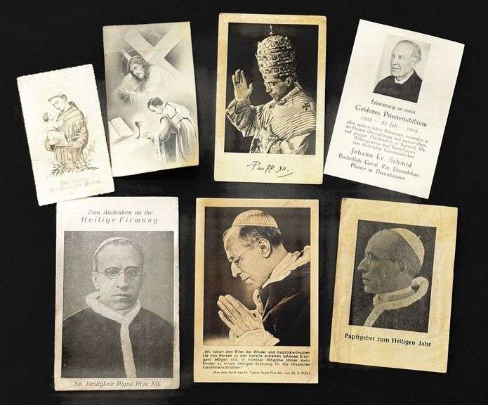 (7) Antique German Prayer Cards and Death Card - Kraft Auction Service, LLC