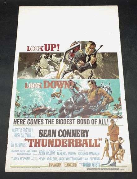 1965 Thunderball Original Window Card Poster - Kraft Auction Service, LLC
