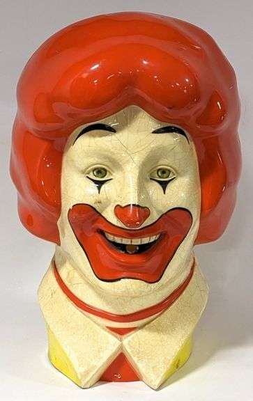 Ronald McDonald Head Helium Balloon Tank Cover - Kraft Auction Service, LLC