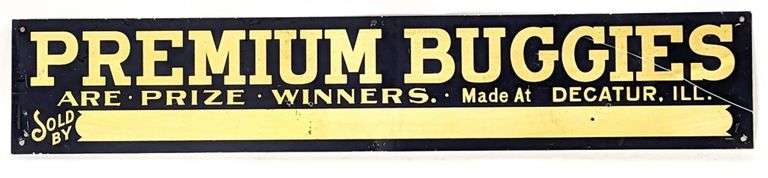 Vintage SST Premium Buggies Advertising Sign - Kraft Auction Service, LLC