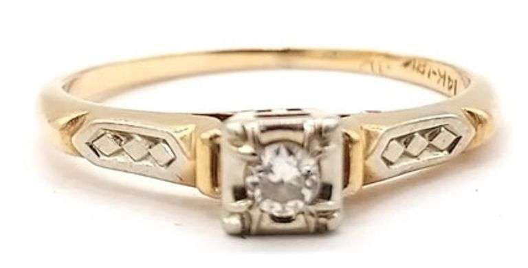(KK) 14K - 18K Yellow Gold Sapphire Ring - Kraft Auction Service, LLC