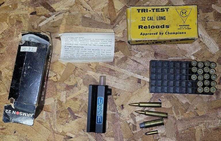 (B) Tri-Test .32 Cal Long Reloads And And Armson 22 Gunsight - Kraft ...