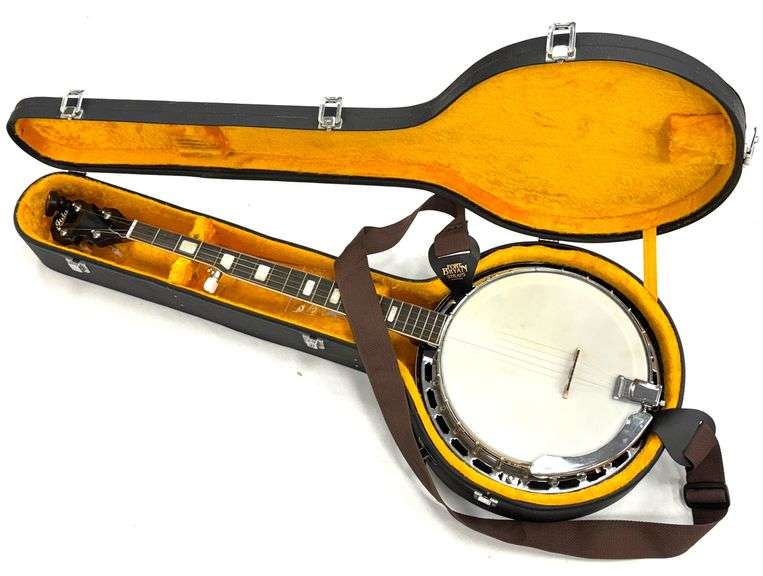 1970's Lida 5 String Bango with Case & Stand - Kraft Auction Service, LLC