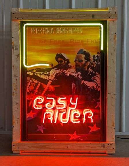 Custom 2-Color Easy Rider Neon Sign - Kraft Auction Service, LLC