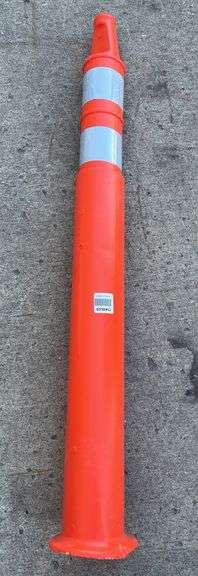Delineator Post: Meets MUTCD Requirements, Temporary, Orange, 43 in ...