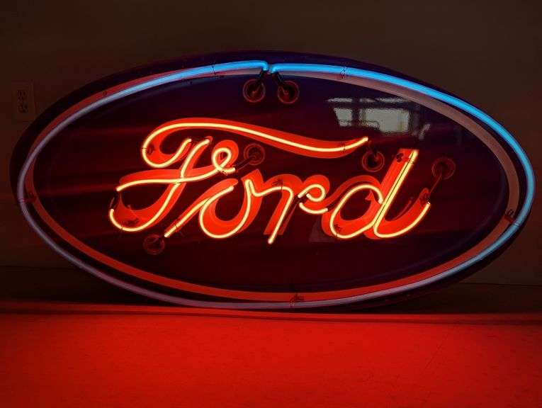 Custom SST Ford Logo Neon Sign - Kraft Auction Service, LLC