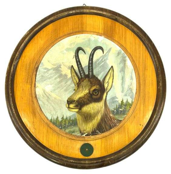 Chamois Hunt Wood German Round Target for Rifle Club - Kraft Auction ...