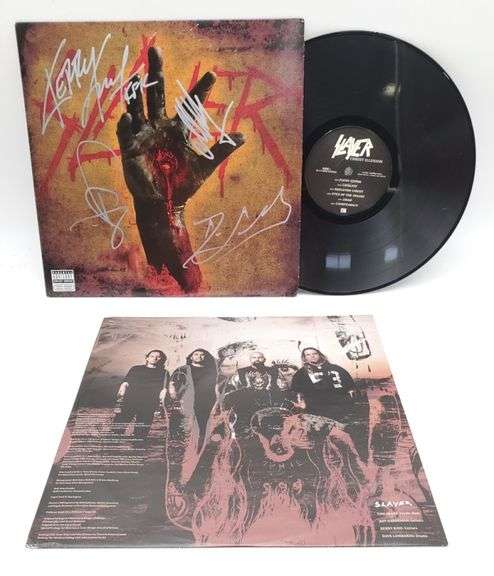Slayer Christ Illusion Autographed Record - Kraft Auction Service, LLC