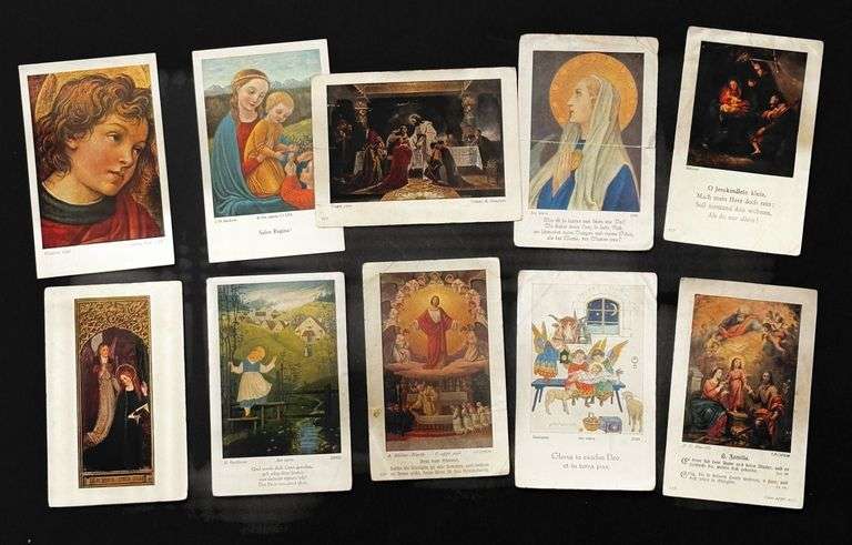 (10) Antique German Prayer Devotional Cards - Kraft Auction Service, LLC