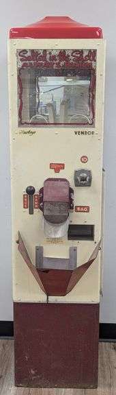 Vintage Fawn Mfg. Company Coin-Op Popcorn Machine - Kraft Auction ...