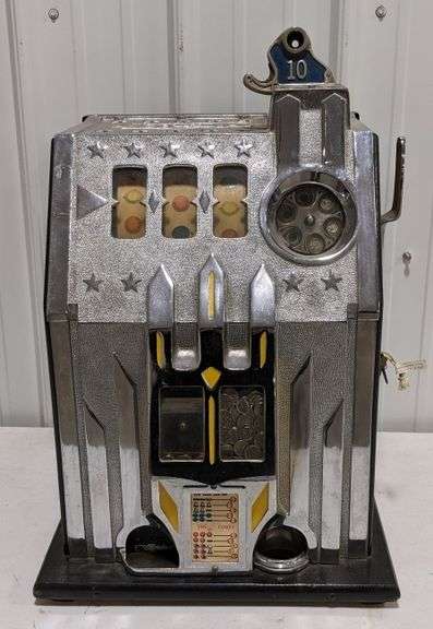 Vintage Pace Comet Roll-A-Top 10 Cent Slot Machine - Kraft Auction ...