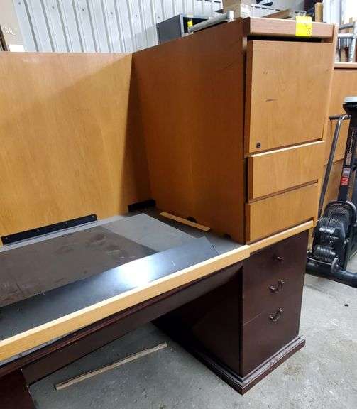 2x Wood School Teacher Desks - Kraft Auction Service, LLC