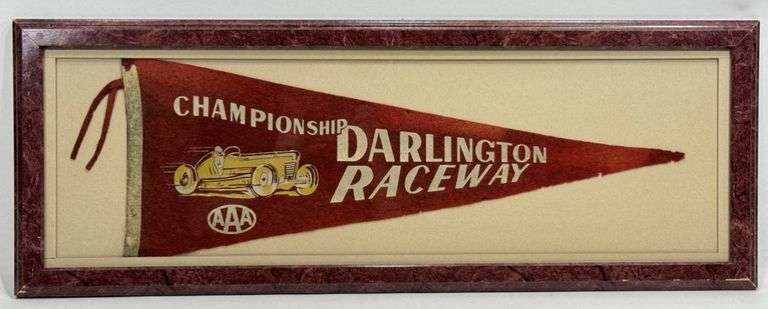 Vintage AAA Darlington Raceway Auto Race Pennant - Kraft Auction ...