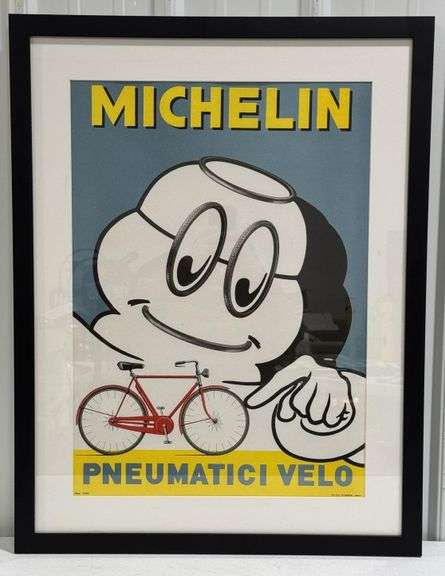 Vintage Italian Michelin Bicycle Tires Adv Poster - Kraft Auction ...