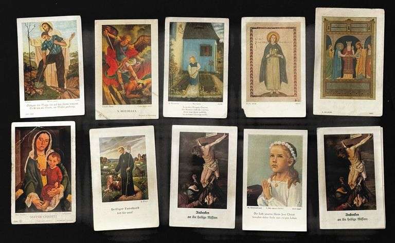 (10) Antique German Prayer Devotional Cards - Kraft Auction Service, LLC