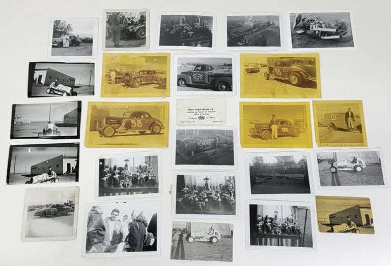 Jerry Unser Motor Co. Business Card & Orig. Photos - Kraft Auction ...