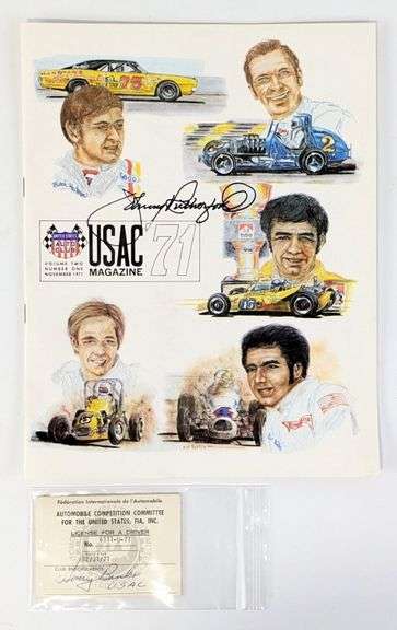 Rutherford's 1971 ACCUS License and USAC Yearbook - Kraft Auction ...