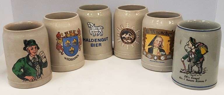 Various Vintage German Beer Mugs - Kraft Auction Service, LLC