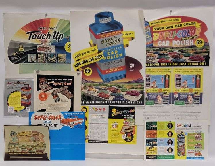 Vintage Dupli-Color Cardstock Sign & Artist Proofs - Kraft Auction ...