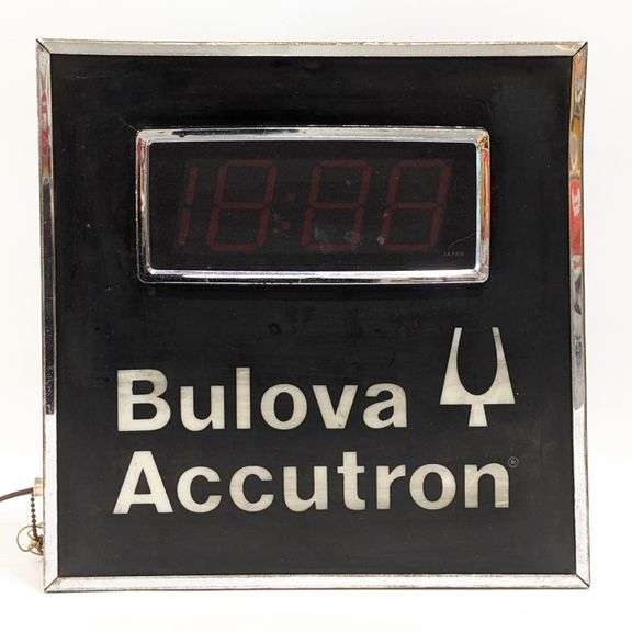 Vintage Bulova Accutron Advertising Digital Clock - Kraft Auction ...
