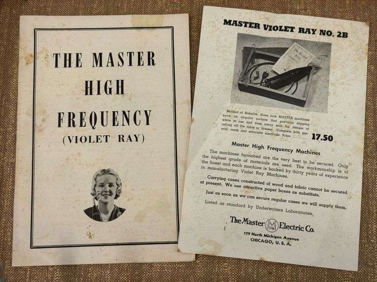The Master High Frequency Violent Ray No 9 Quackery Device - Kraft ...