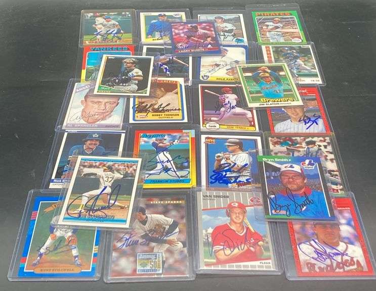 (J) Baseball assorted autograph collector cards JSA certificate 25 ...
