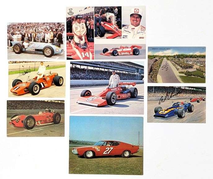 (8) Vintage Racing Related Post Cards - Kraft Auction Service, LLC