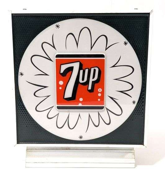 Vintage 7up Lighted Motion Advertising Sign - Kraft Auction Service, LLC