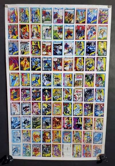 1990 Marvel Comics Trading Card Uncut Sheet - Kraft Auction Service, LLC