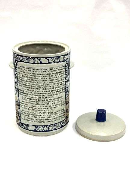 Large Marzi & Remy Rumtopf German Stoneware Crock - Kraft Auction ...