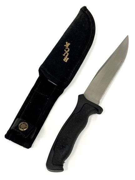 Buck 650C Nighthawk Fixed Blade Knife with Sheath - Kraft Auction ...