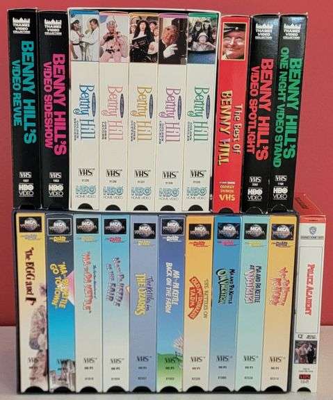 Lot Of VHS Comedies, Includes: Various Benny Hill Movies, Collection Of ...